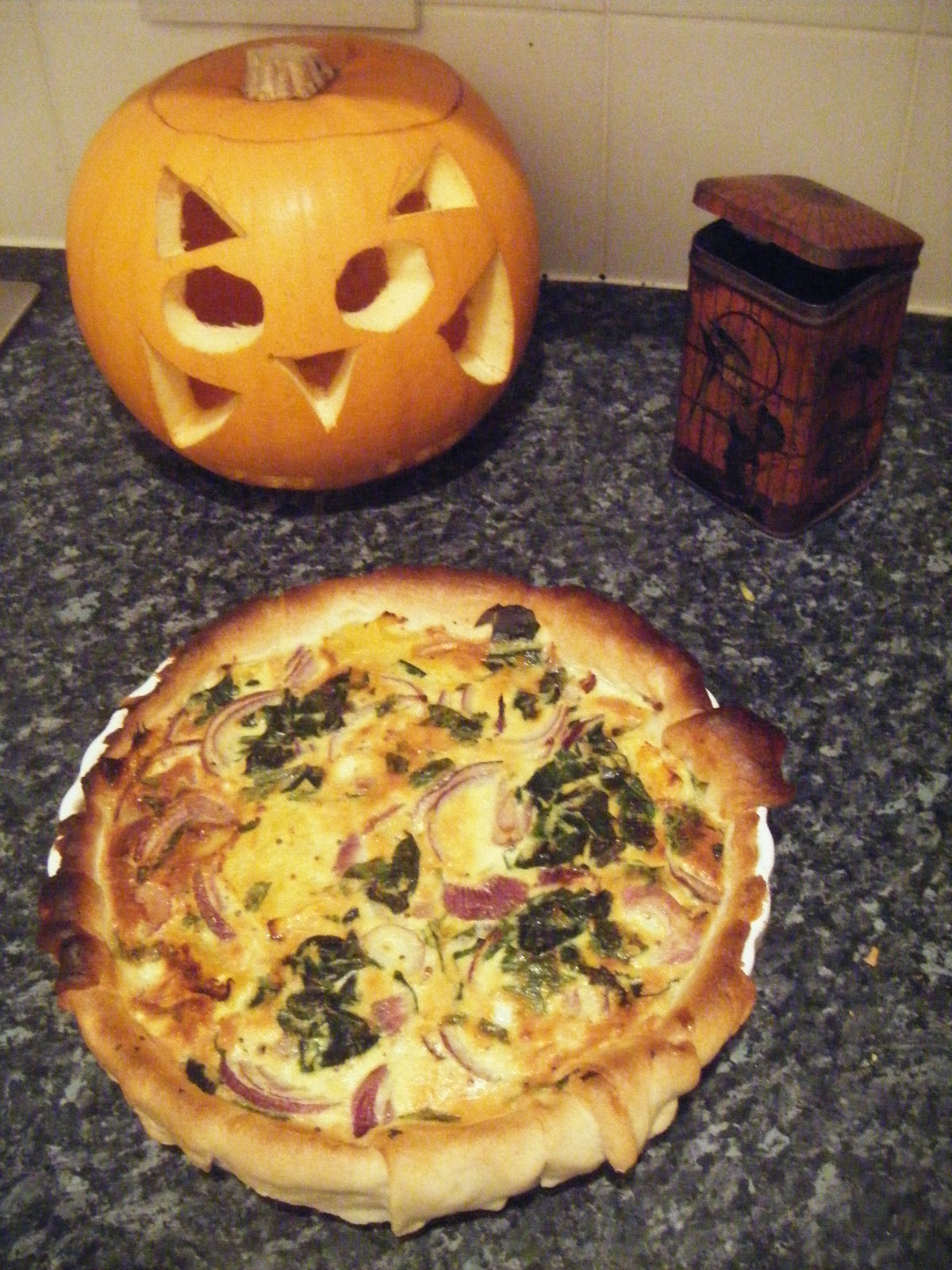 A Year in Eggs: Halloween Pumpkin Quiche-white night, pumpkin carving ...