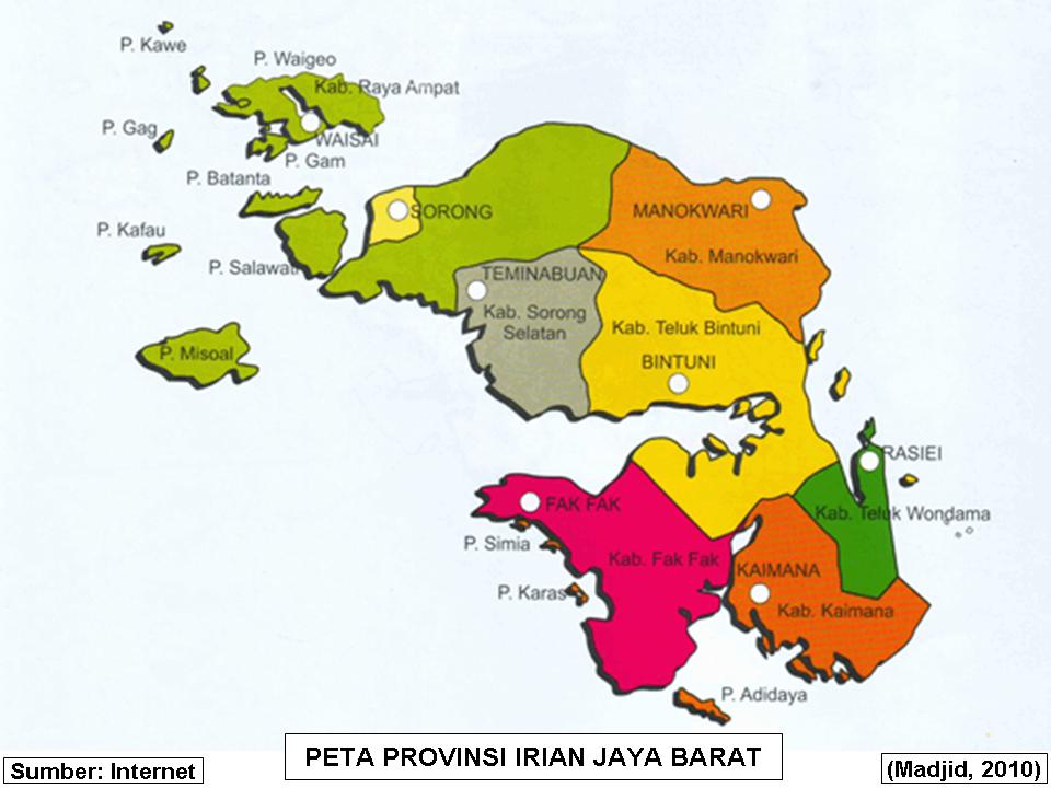 Peta Provinsi Papua Barat Lengkap 12 Kabupaten 1 Kota - vrogue.co