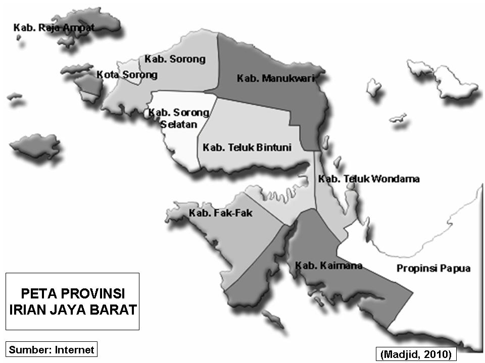 PETA DIGITAL: Peta Provinsi Irian Jaya Barat 01