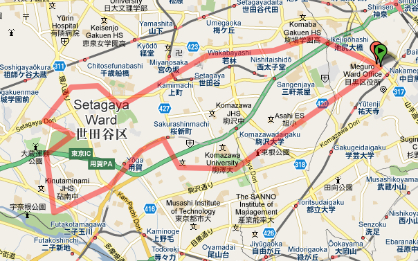 tokyo.parallellt.se: Setagaya-ku cycling tour