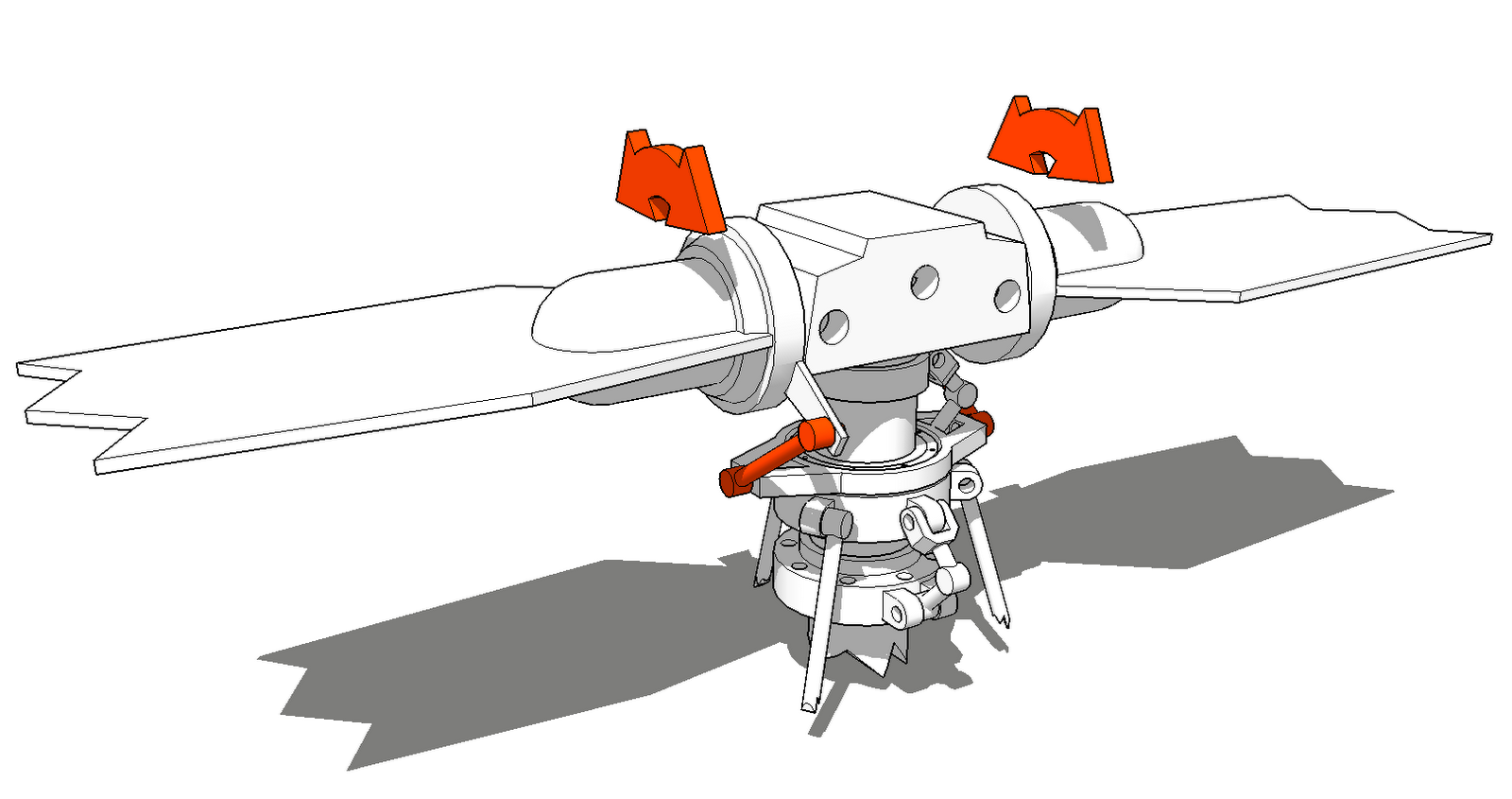 Swashplate mechanism of the R44