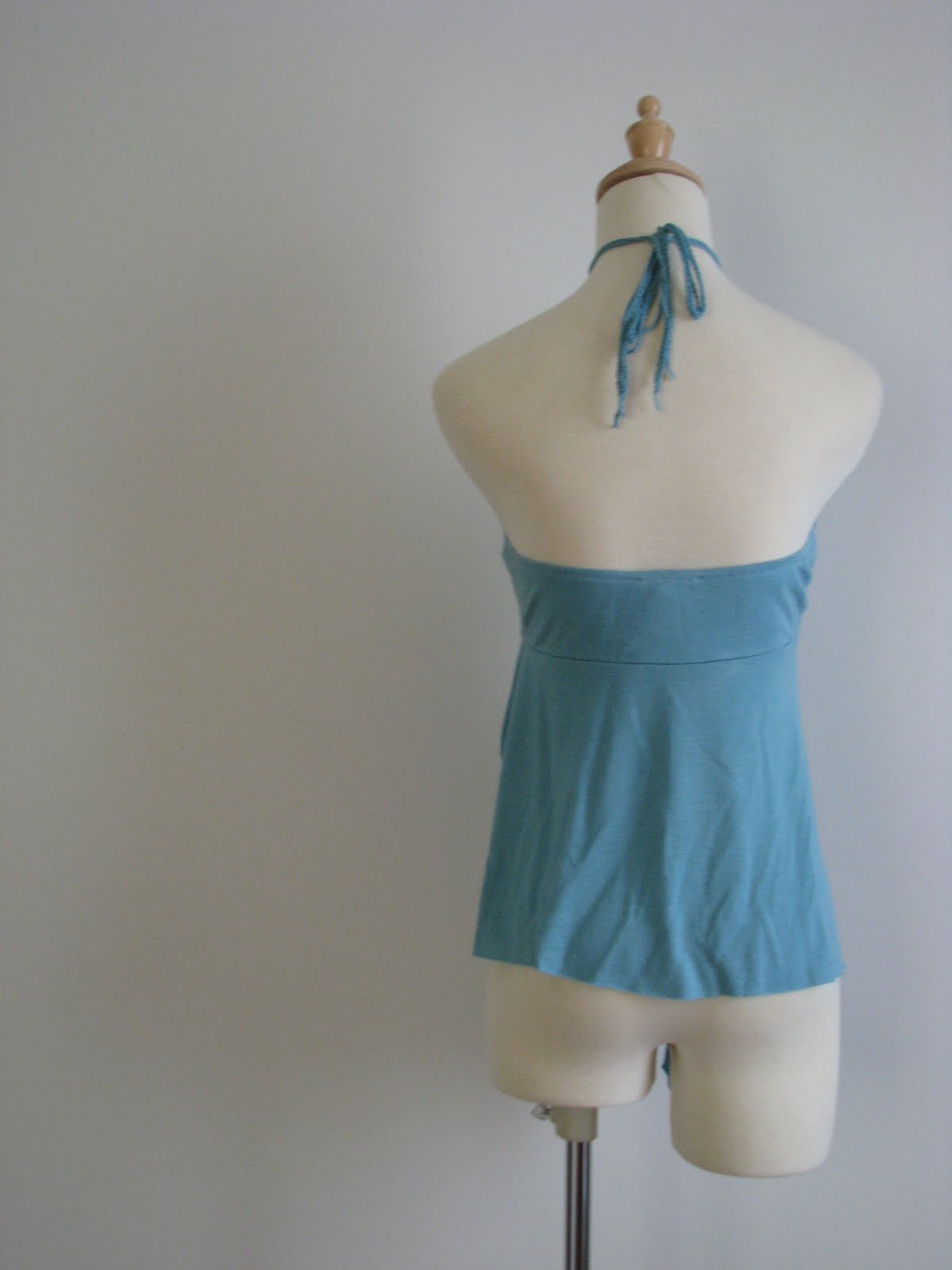 Chic Heritage: Blue Halter Top