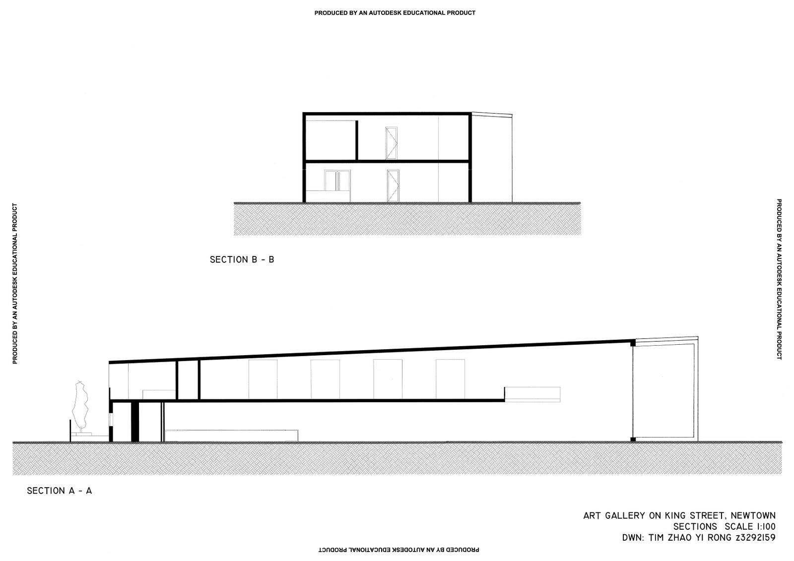 TIM-ZHAO-ARCH1201: PROJECT III: NEWTOWN ART GALLERY - Drawings