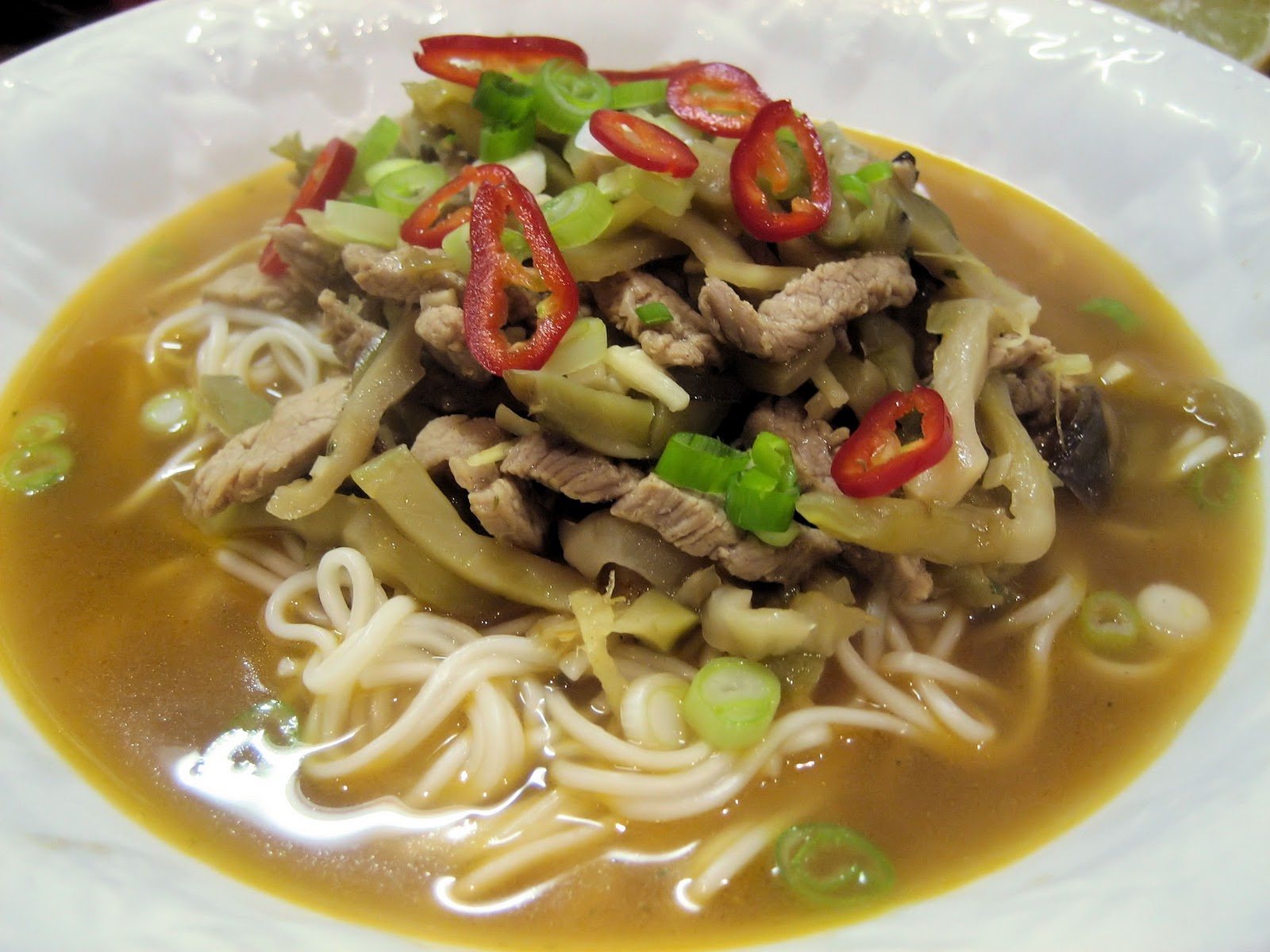 Culinary Adventures in London: Pork & Ya Cai Noodle Soup (ya cai rou si ...