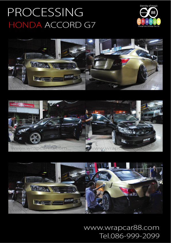 Eternity of Majic Wrapcar88: honda accord vip car gold color