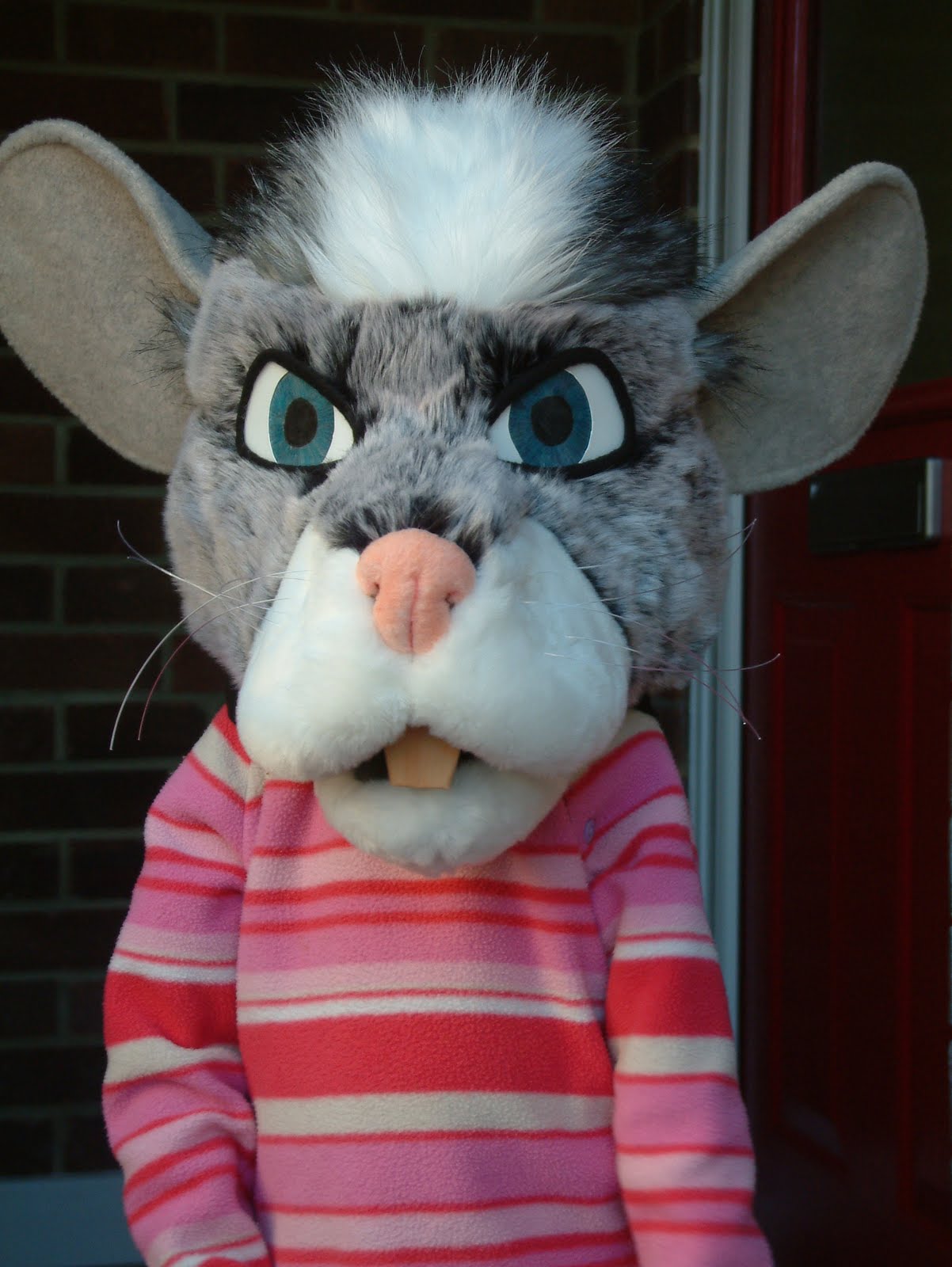 The Raggy Rat ...: WIP - fursuit rat head rounding the muzzle ...