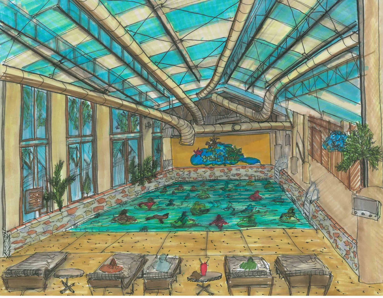 Jennifer Rose's Drawing Blog: One Point Perspective Examples