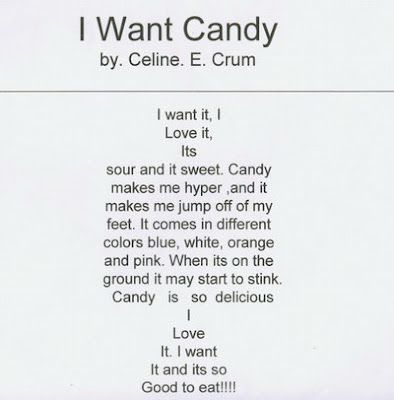 MS AIDAH'S ENGLISH CLASS: I want candy by Celine E Crum