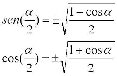 Diccionario Matematicas: Razones Trigonométricas Ángulo Medio