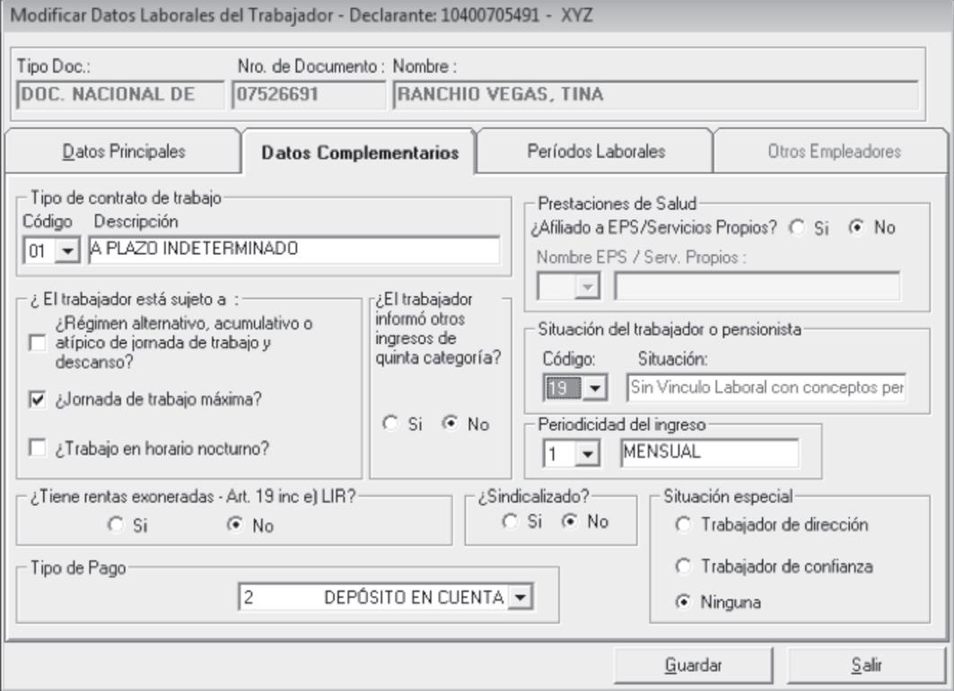 INFOCONTABLE: Registro de la situación del trabajador en el PDT 601