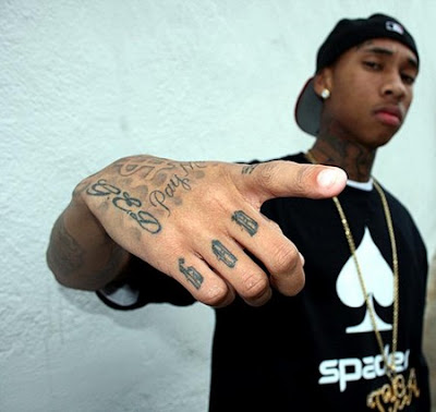 tattoo designs: tyga hand tattoos