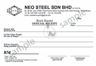 I ONE graphic & printing: *Official Receipt