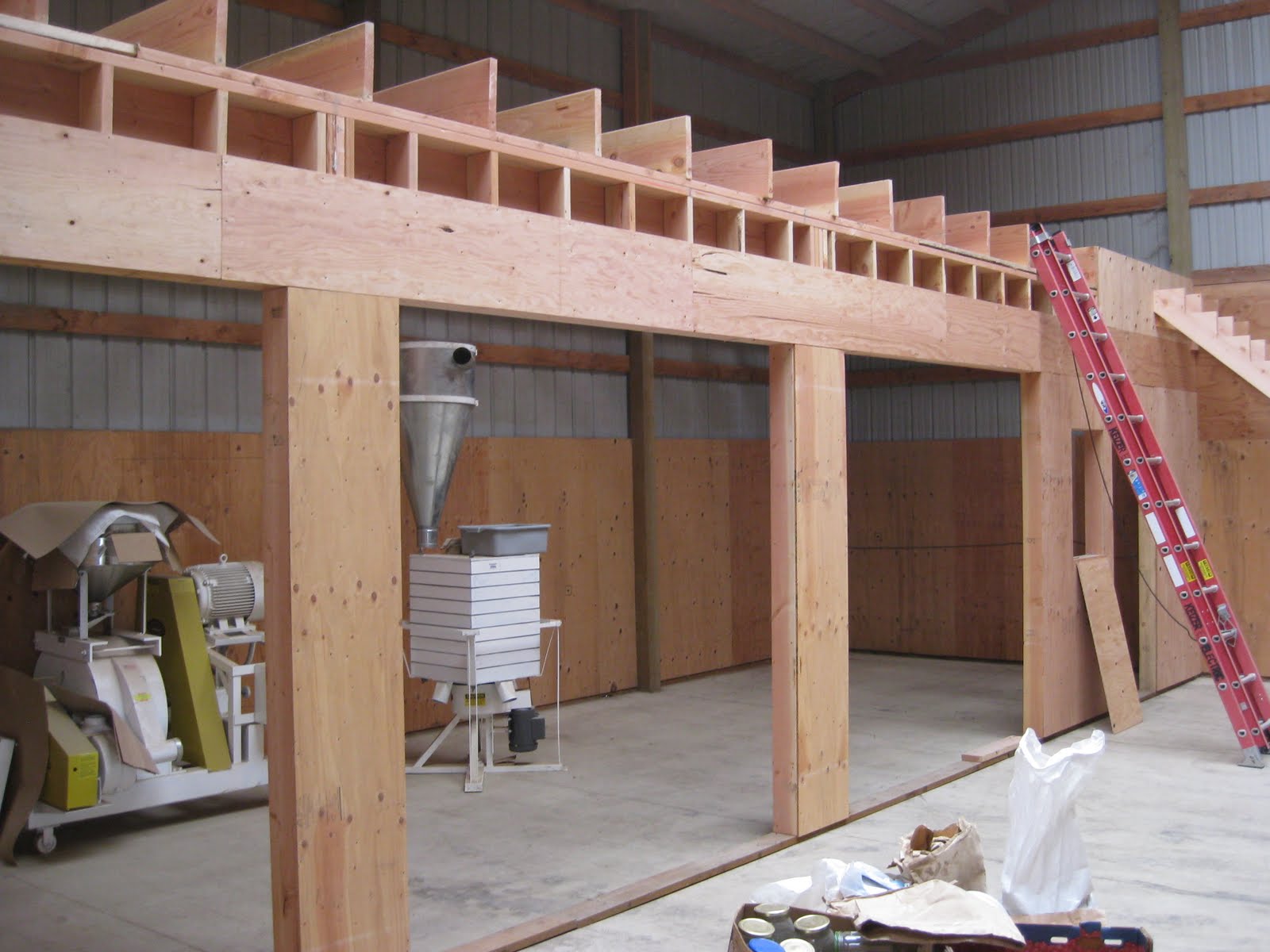 A Conventional Farm Transitions to Organic.: Grain mill construction ...