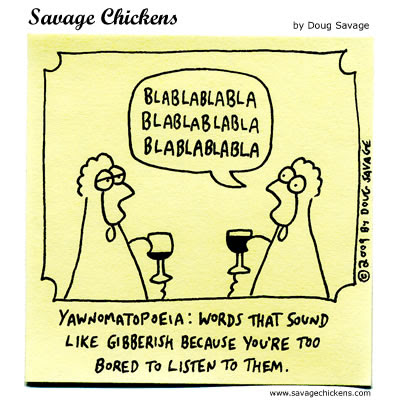 A Walk in the WoRds : Linguistics Cartoon Favorites - Onomatopoeia Yawn