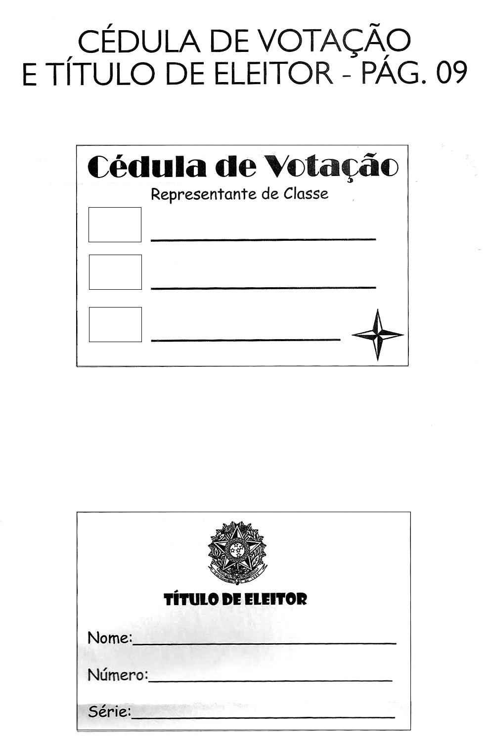 Título e Cédula de votação | Pra Gente Miúda