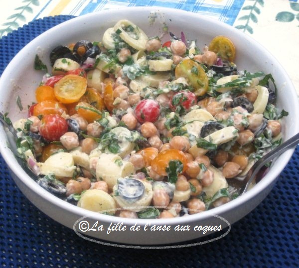La fille de l'anse aux coques: SALADE DE POIS CHICHES, TOMATES ET CŒURS ...