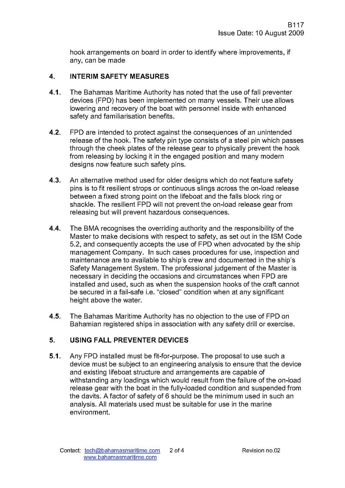 Marine Knowledge: Bahamas Maritime Authority: Use of Fall Preventer ...