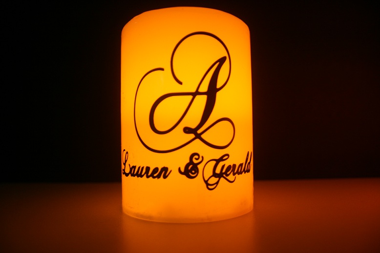 Ten23 Designs: {New Product} Personalizd LED Candles