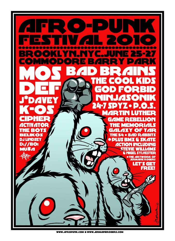 The Blot Says...: AFRO-PUNK Festival 2010 Screen Print by Jermaine Rogers