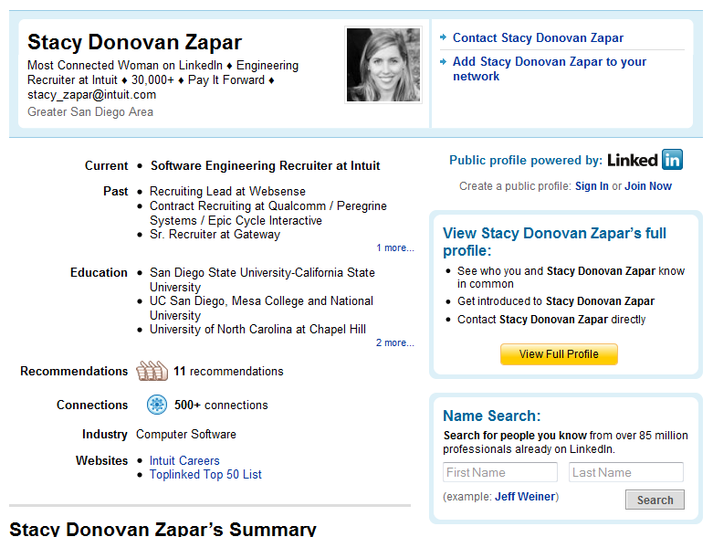 View My Linkedin Profile Button