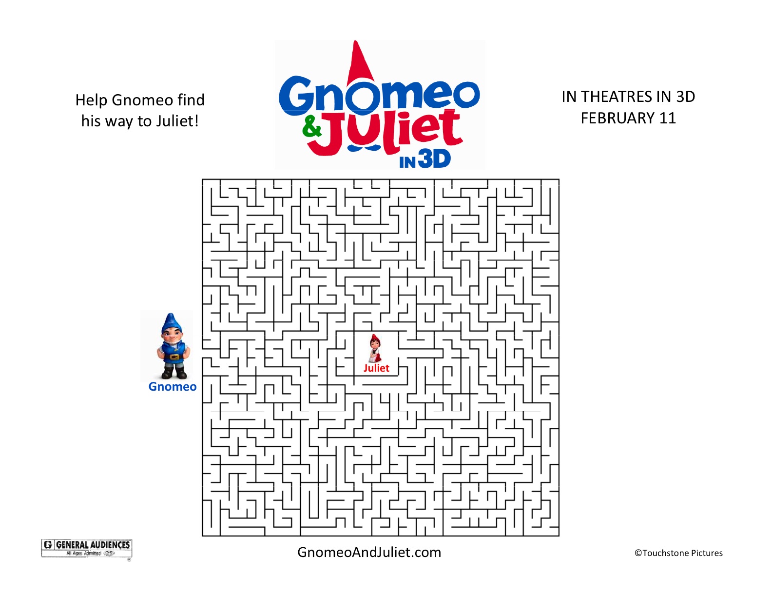 The Momma Blog: Gnomeo & Juliet movie free coloring page and activity ...