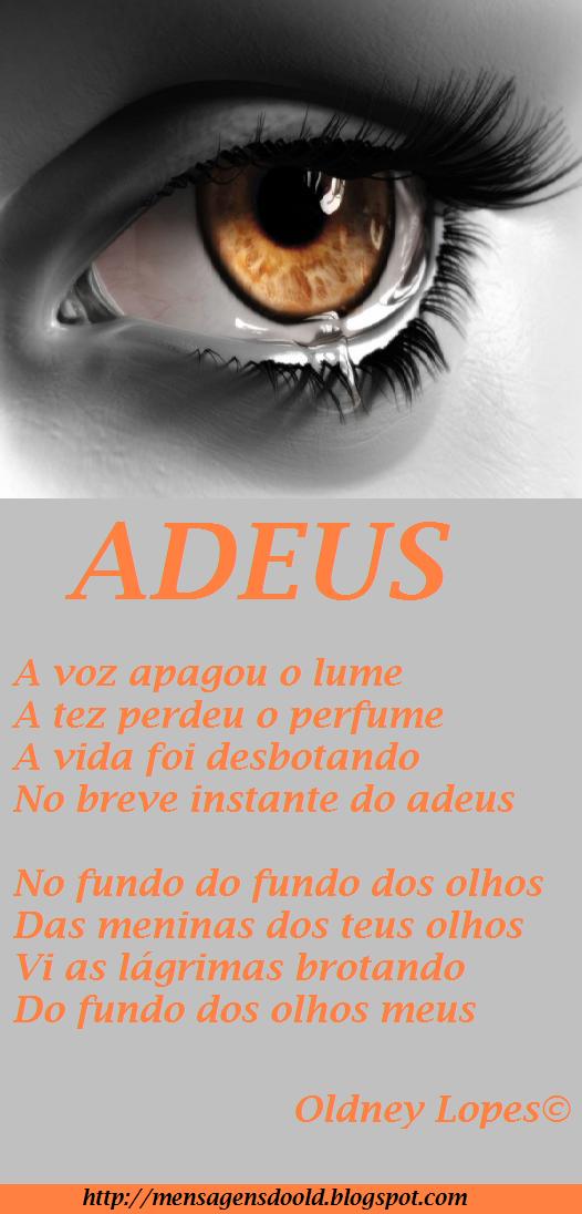 MENSAGENS DO OLDNEY: ADEUS