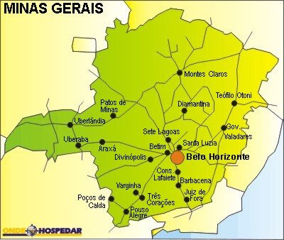 Geografia na minha cidade: Mapa de Minas Gerais