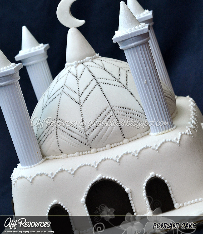 .: Garden Cakes & Cookies :.: Fondant Cake - Hantaran (Mosque Shape)
