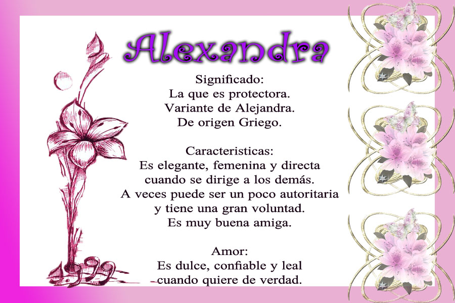 Significado de tu nombre: Significado del nombre Alexandra