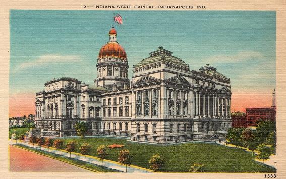 Kentucky Travels: Postcard: Indiana State Capital Indianapolis, Ind.