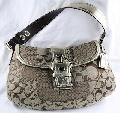 Designer Bags Store: 12316 COACH SOHO SIGNATURE PATCHWORK LARGE FLAP BAG