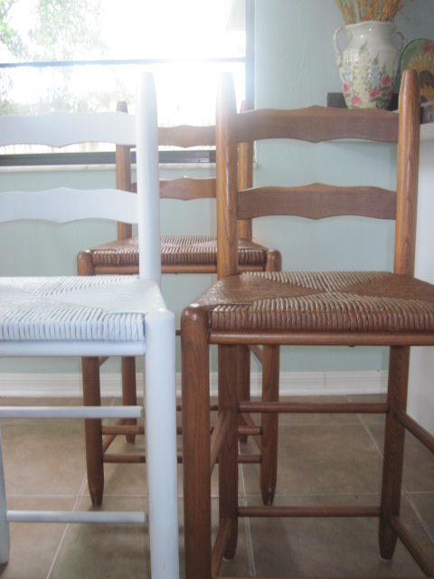 Two Shades of Pink: Simple Chairback Covers Made From Placemats