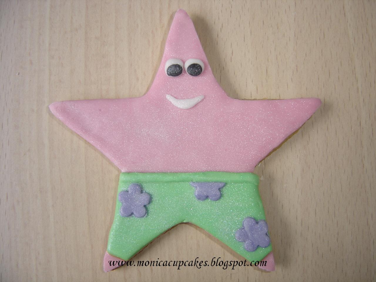 Mónica Cupcakes: GALLETAS CON FONDANT DE BOB ESPONJA. Sponge Bob Cookies