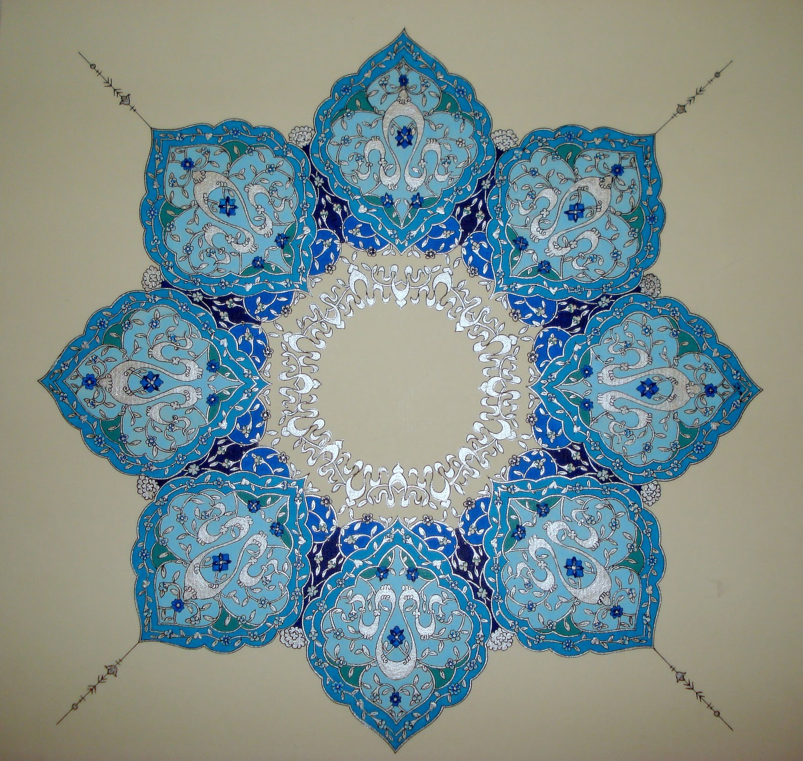 Persian Illuminations (Tazhib) artwork by Mojgan Lisar: Shamseh " beauty