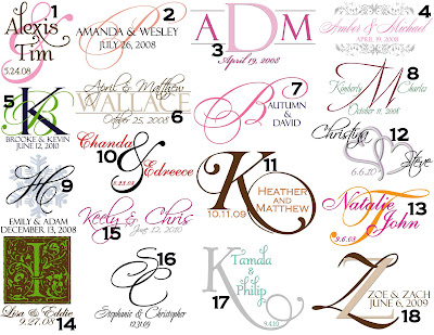 Alicia's Delightful Designs: Monograms