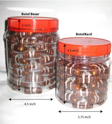 Noorul Cookies: Saiz botol dan container mengikut tempahan anda