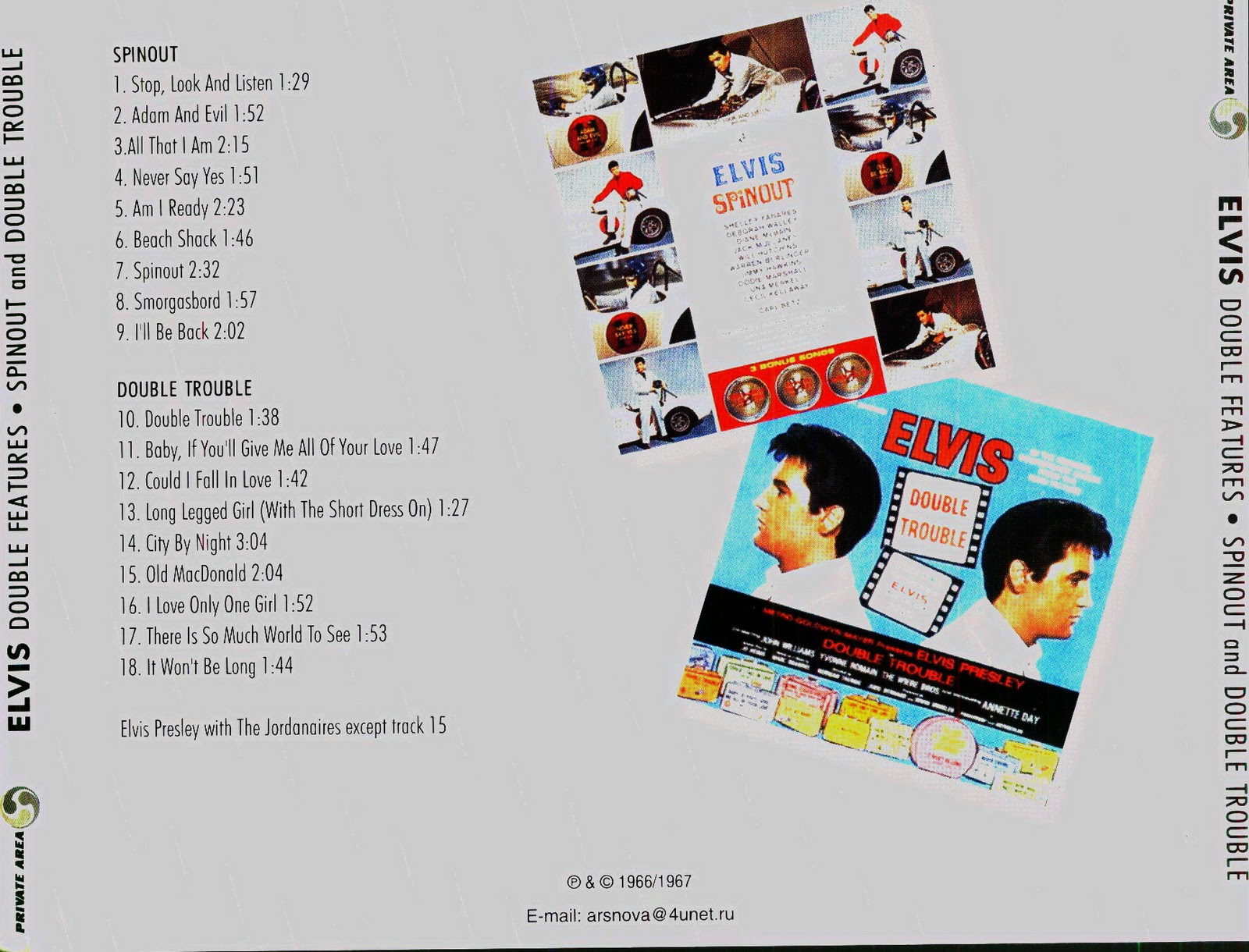 My music new: Elvis Presley - Elvis Double Features- SpinoutDouble Trouble