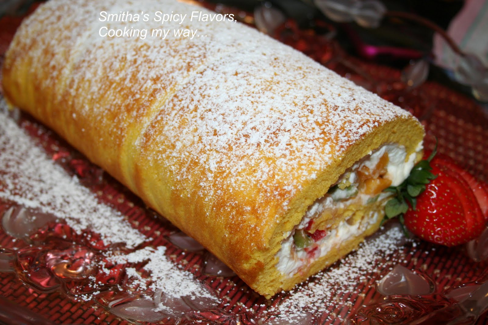 Mango cake fruit roll - 100th Post ~ Smitha's Spicy Flavors, Simple and ...