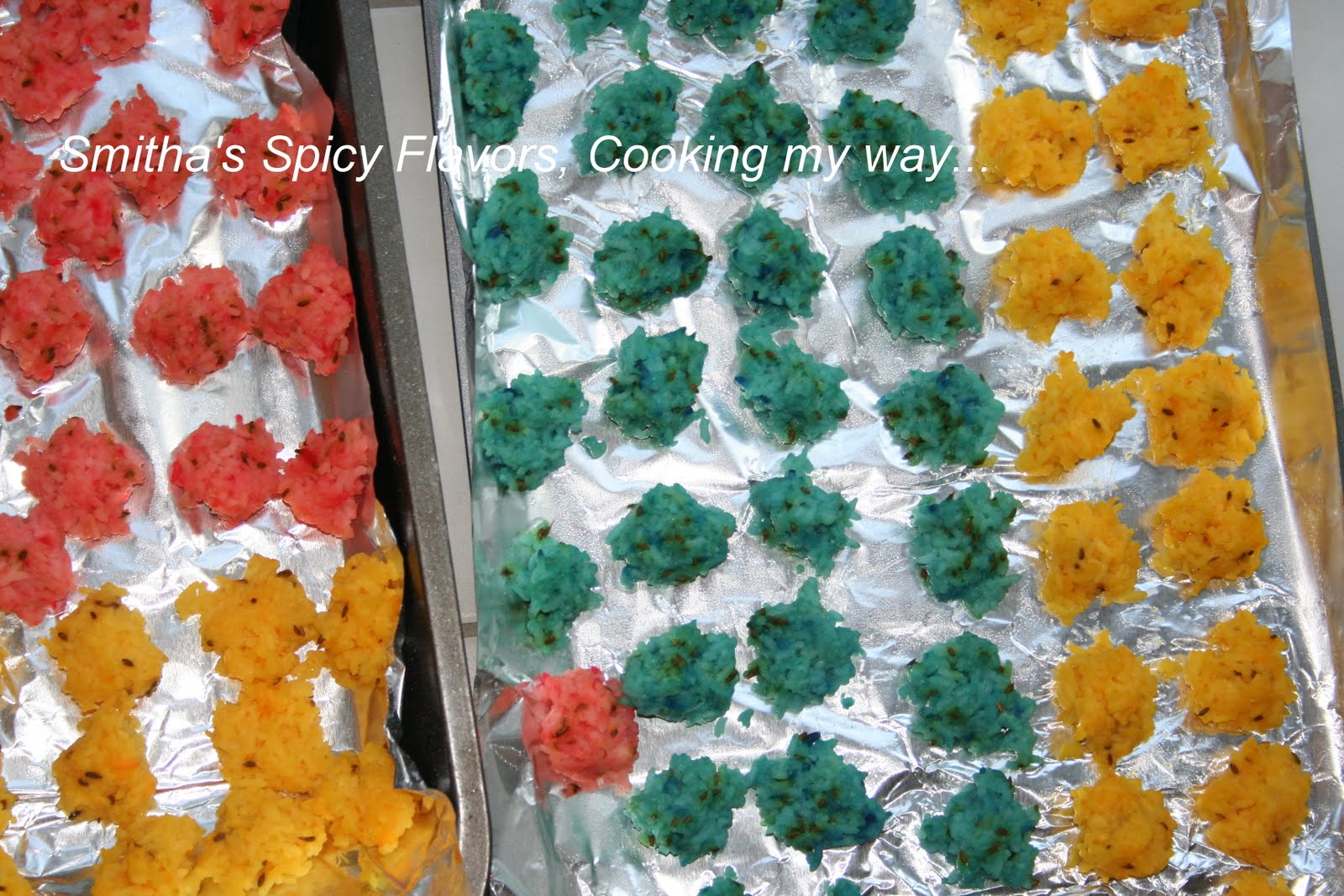 Sun dried Treats 1 - Dried cooked rice crackers made with leftover rice ...