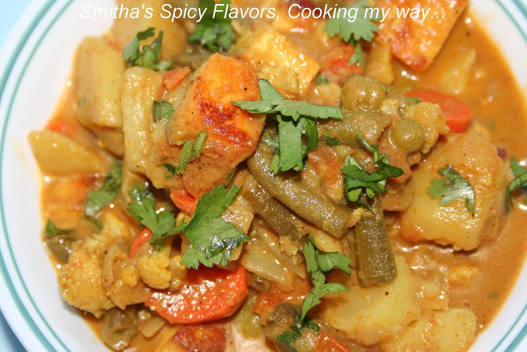 Mixed Vegetable stew with Paneer ~ Smitha's Spicy Flavors, Simple and ...