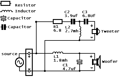 RO ELECTRONICA: SCHEMA FILTRU PASIV PE DOUA CAI PENTRU BOXE AUDIO