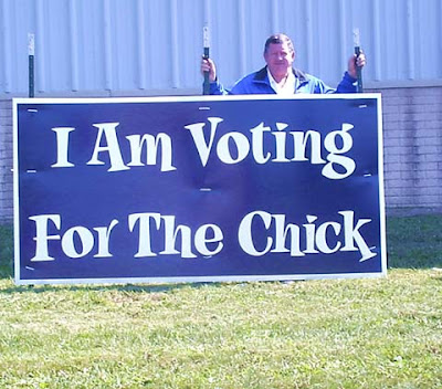 SWAC Girl: Tom Sheets ... the man behind the "I Am Voting For The Chick ...