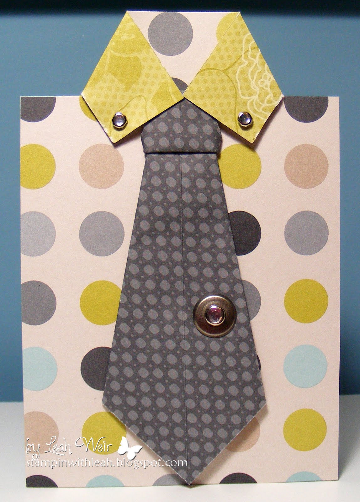 Stampin' With Leah : Another Shirt & Tie Card.