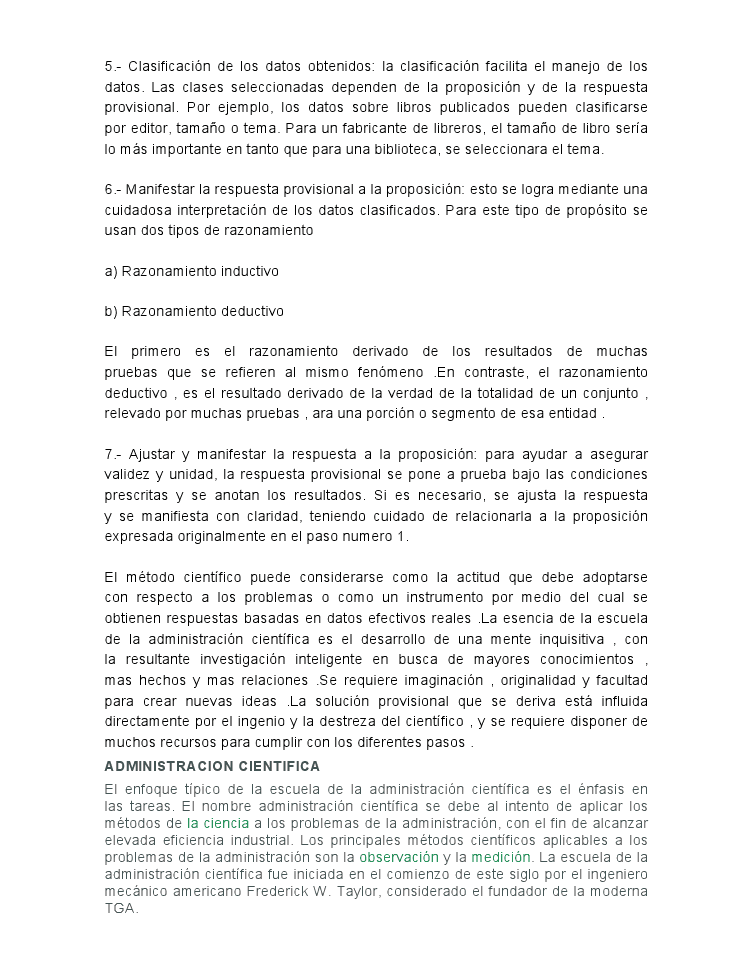 Administracion: Escuela Cientifica