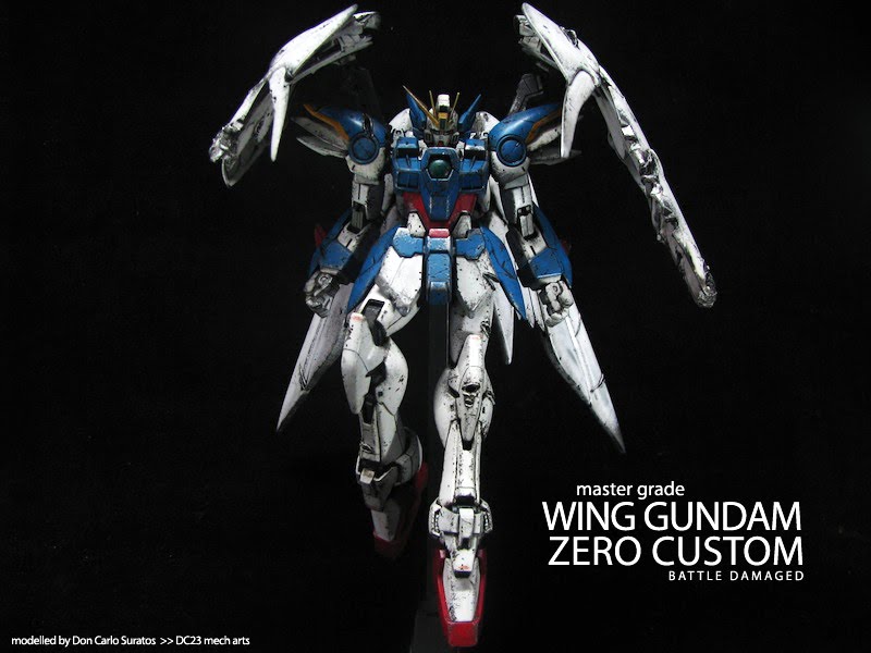 Wing Gundam Zero Custom - battle damaged ~ Collage Art