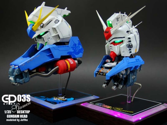 1/35 GP03 Stamen Desktop Gundam Head by Jeffho ~ Collage Art