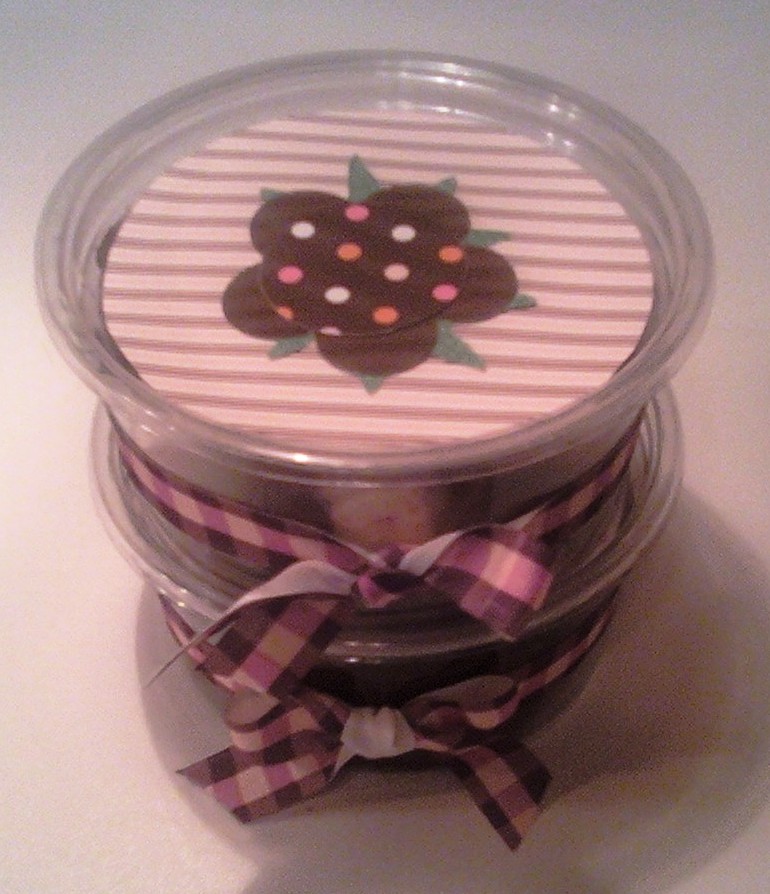 Dogg and Pony Show: Recycled chocolate cherry containers-fun to eat!