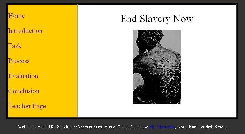 Mr. C's Class Blog: End Slavery Now: The WebQuest