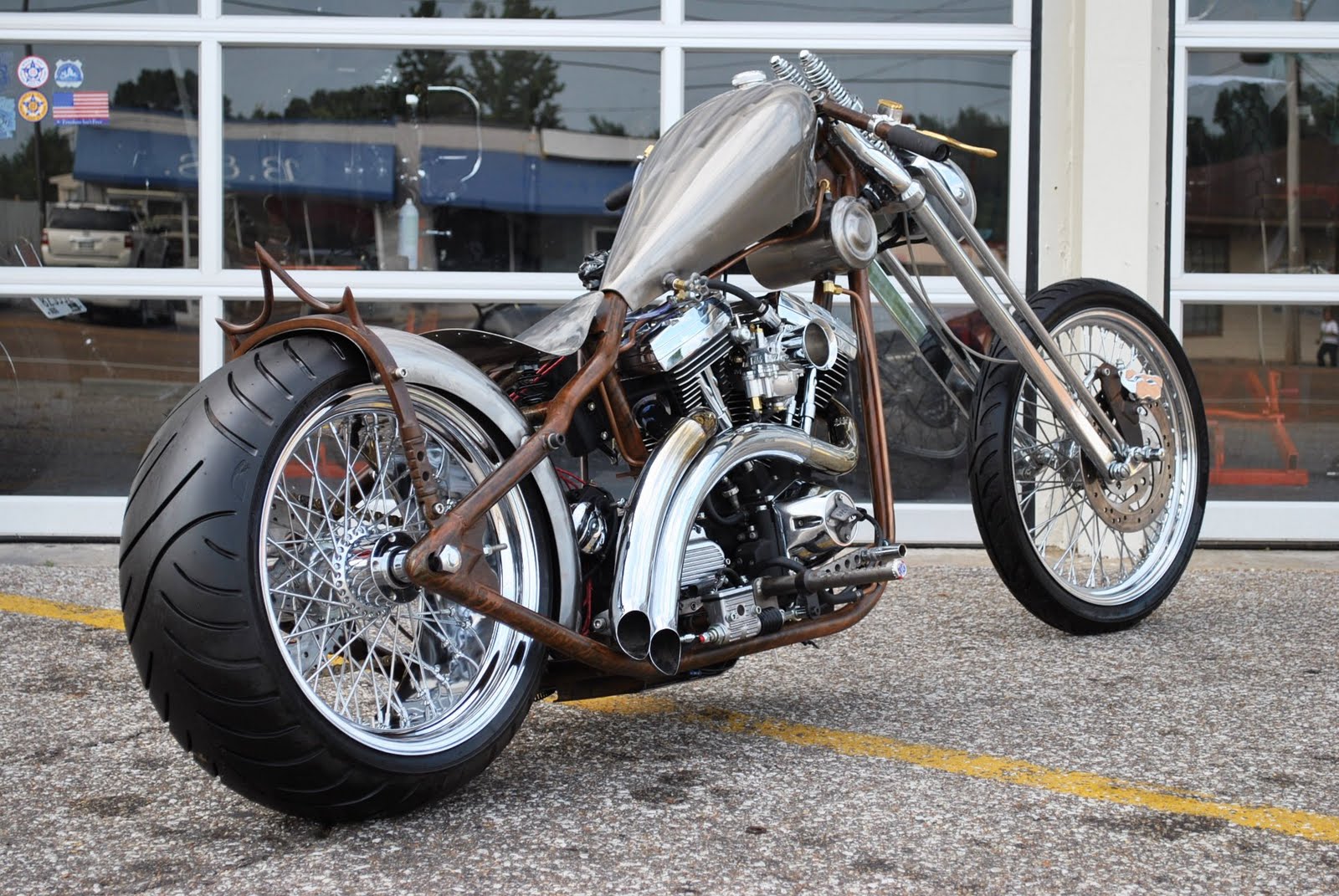 Hustler Machine Custom Choppers: White Trash