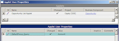 Using the DefaultFocus Applet User Property - The Siebel Hub